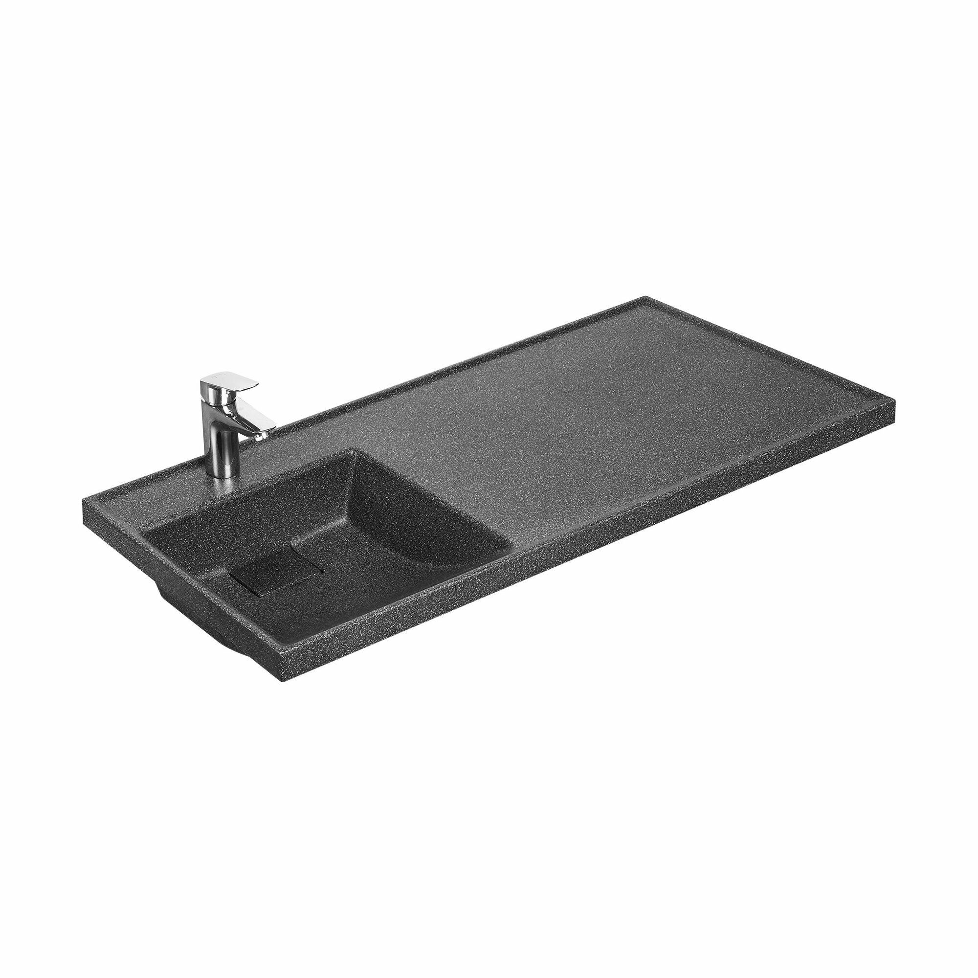 Раковина AQUATON Лондри 1050 графит левая (1A72833KLH21L)