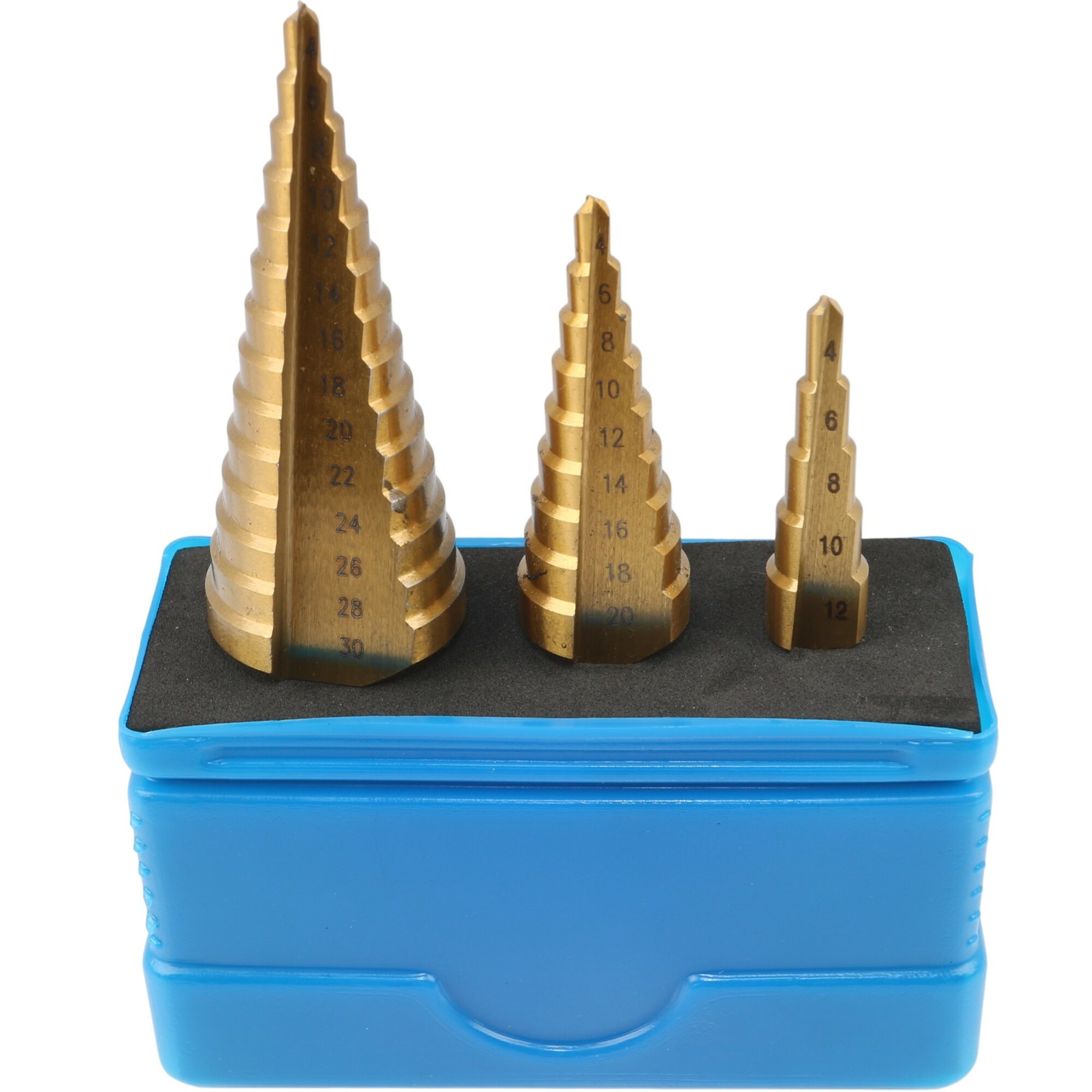 GARWIN INDUSTRIAL 102550-4-12*4-30 Набор ступенчатых сверл 4-12, 4-20, 4-30 мм, HSS, TiN