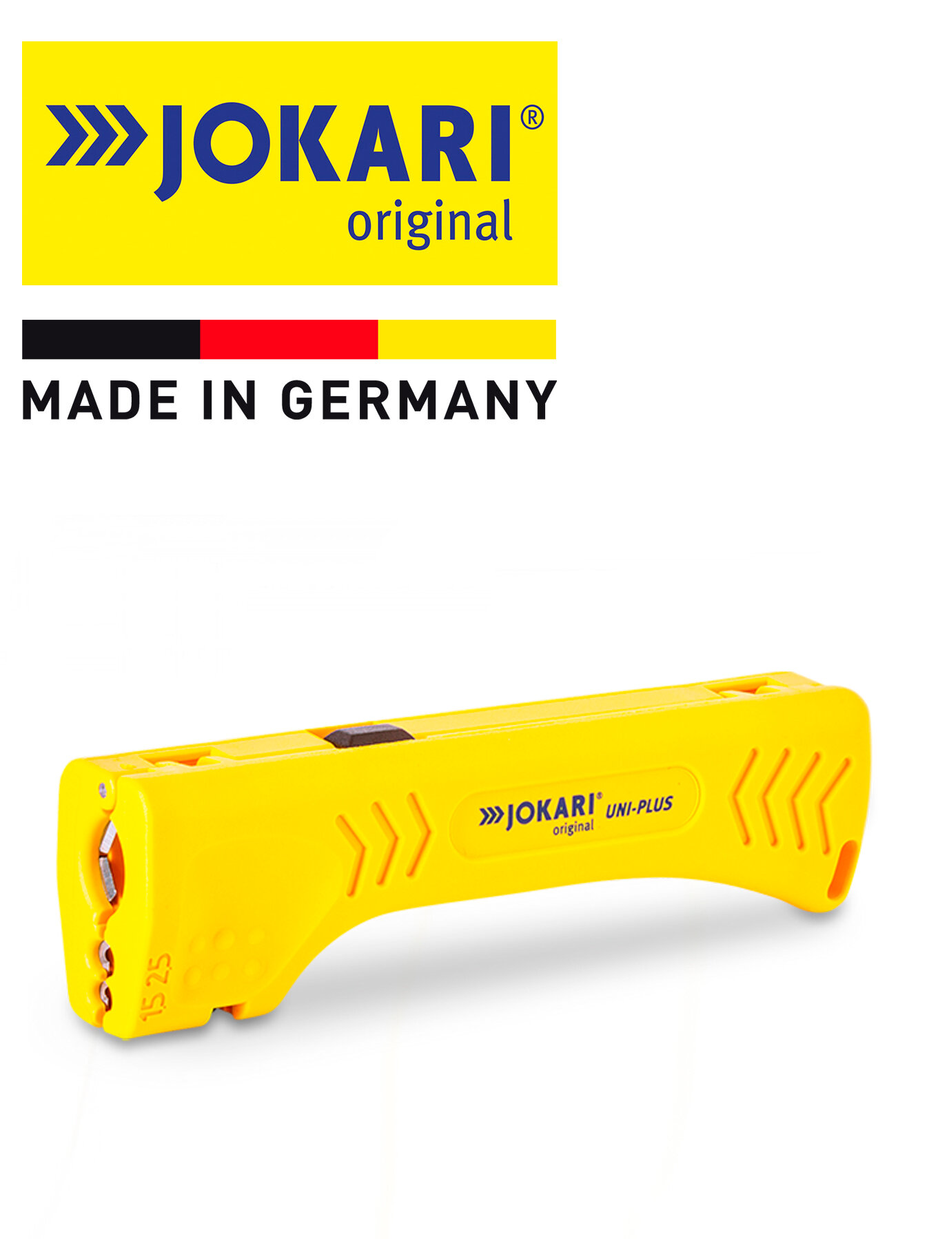 Стриппер JOKARI Uni-Plus для круглой кабельной оболочки 8-13 мм и проводов 1,5-2,5мм2