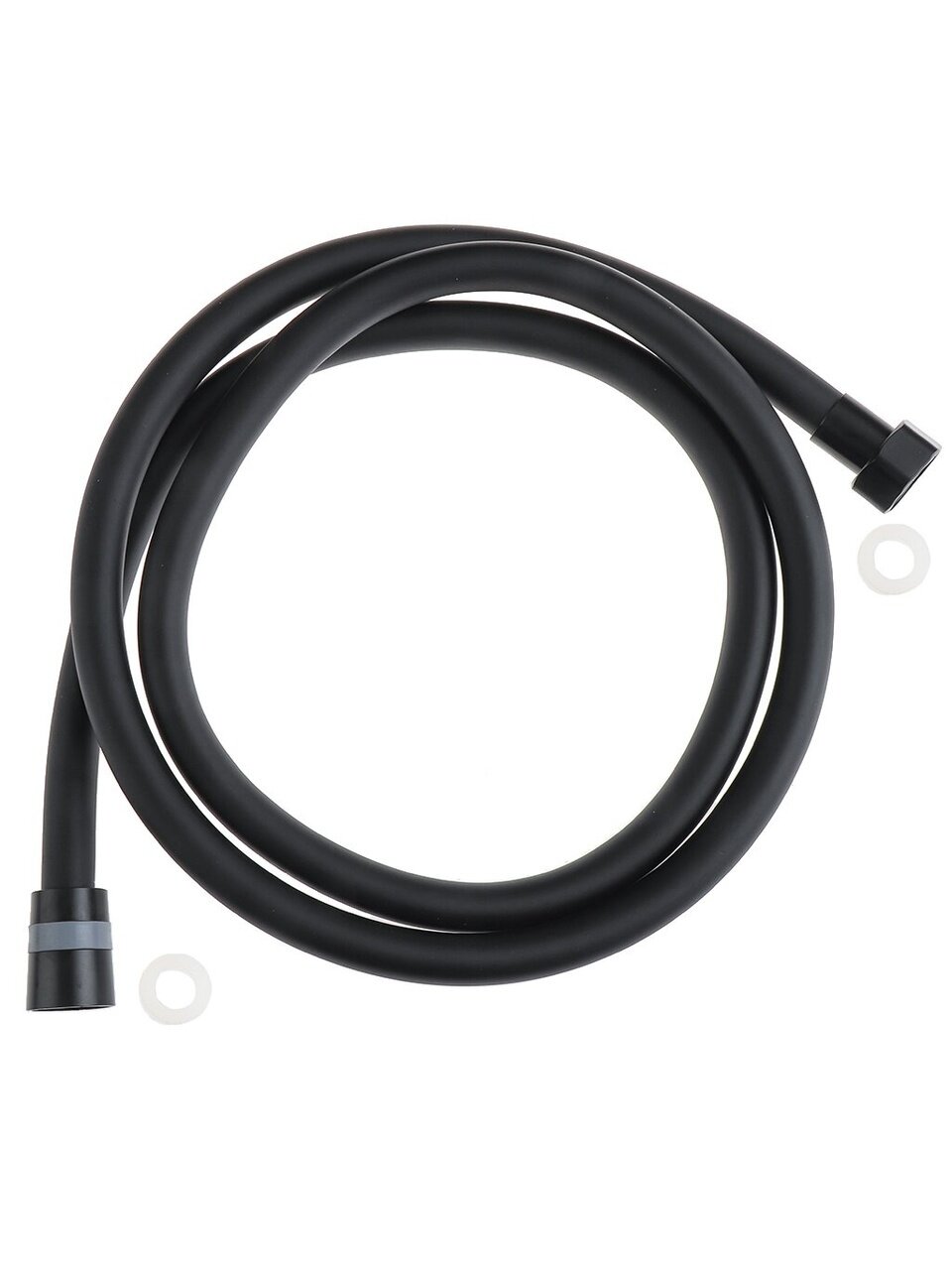 Шланг для душа Aqwin A49-156, ПВХ, 150 см, черный матовый, гибкая подводка к лейке, соединение ИМП-ИМП