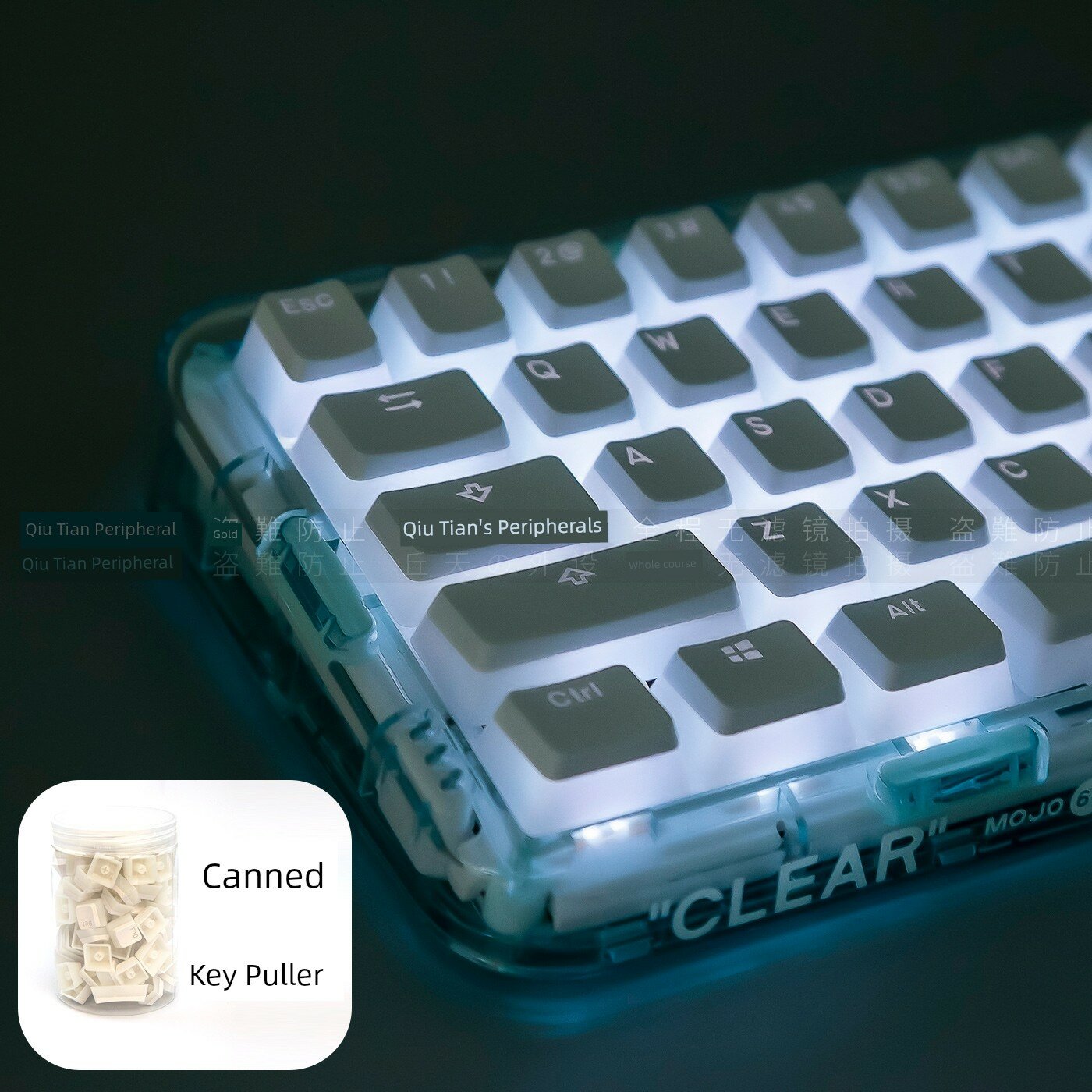 Закрытые двухслойные полупрозрачные кейкапы для клавиатуры, новые PBT двухцветные OEM без отверстий для кабелей,