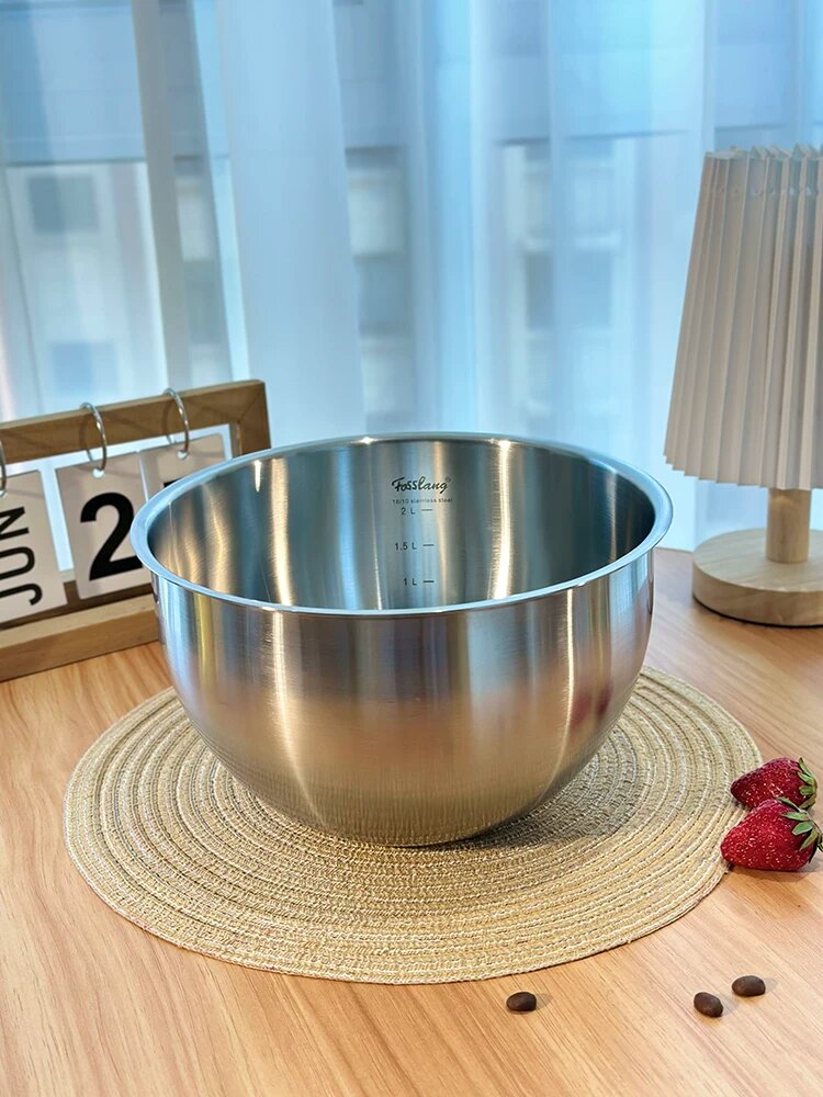 Fissler 20 см стальной миска для смешивания, одиночный экземпляр для кухонных целей: выпечка, салаты и мытье продуктов,