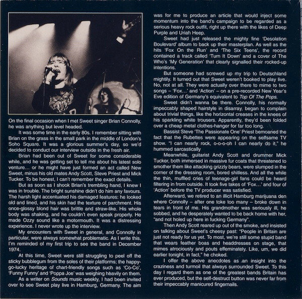 Sweet - Level Headed, 1978, 8-page, CD-Аудио — фото 1