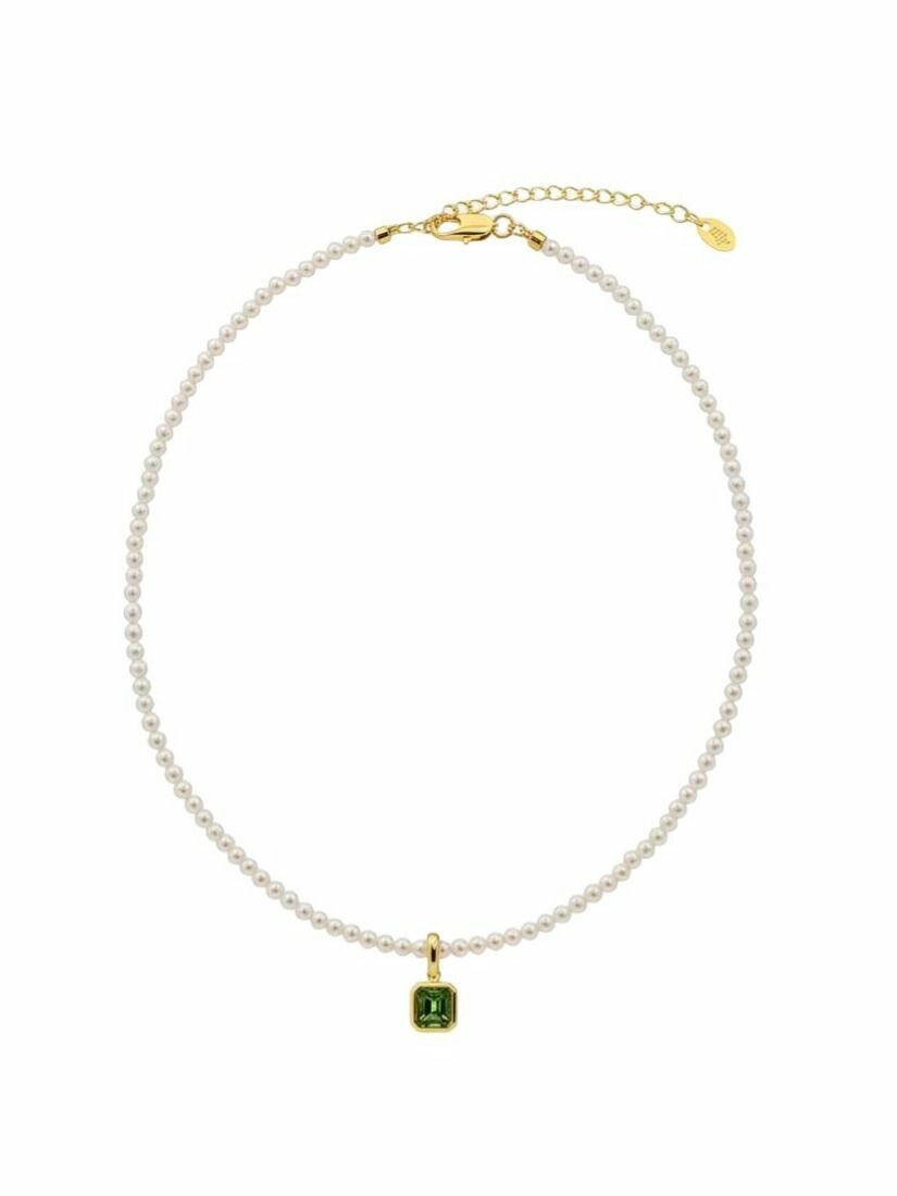 Чокер, жемчуг культивированный, Swarovski Zirconia, фианит