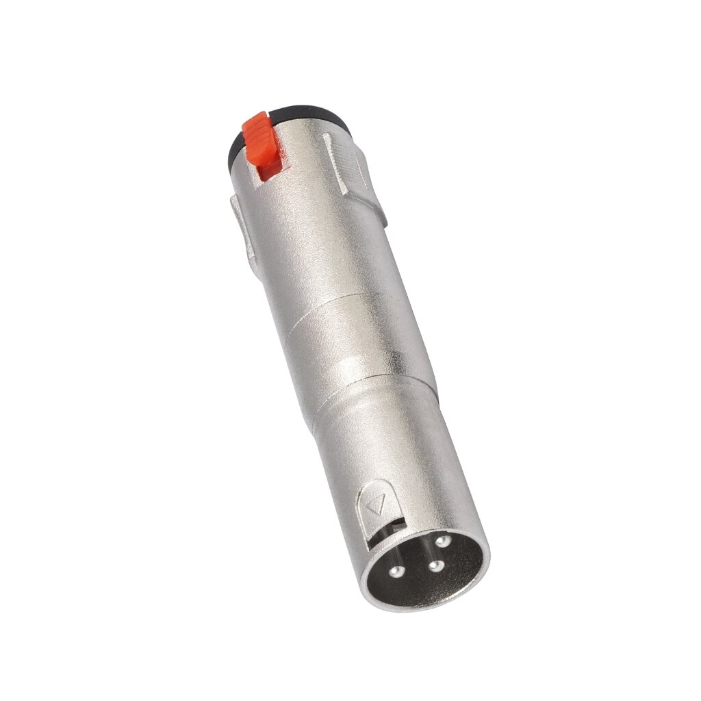 Компактный адаптер 1/4 TRS Female - 3Pin XLR Male с фиксацией для звуковых интерфейсов