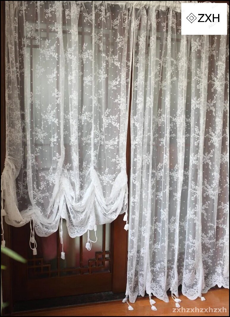 Шифоновые занавески babson 200x150/200/230 см, W200cm x H200cm, Белый