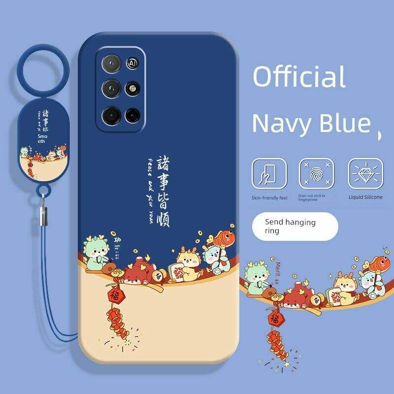 Чехол для Honor 30S с полным покрытием, противоударный, из жидкого силикона, морской синий, мягкий ТПУ материал для