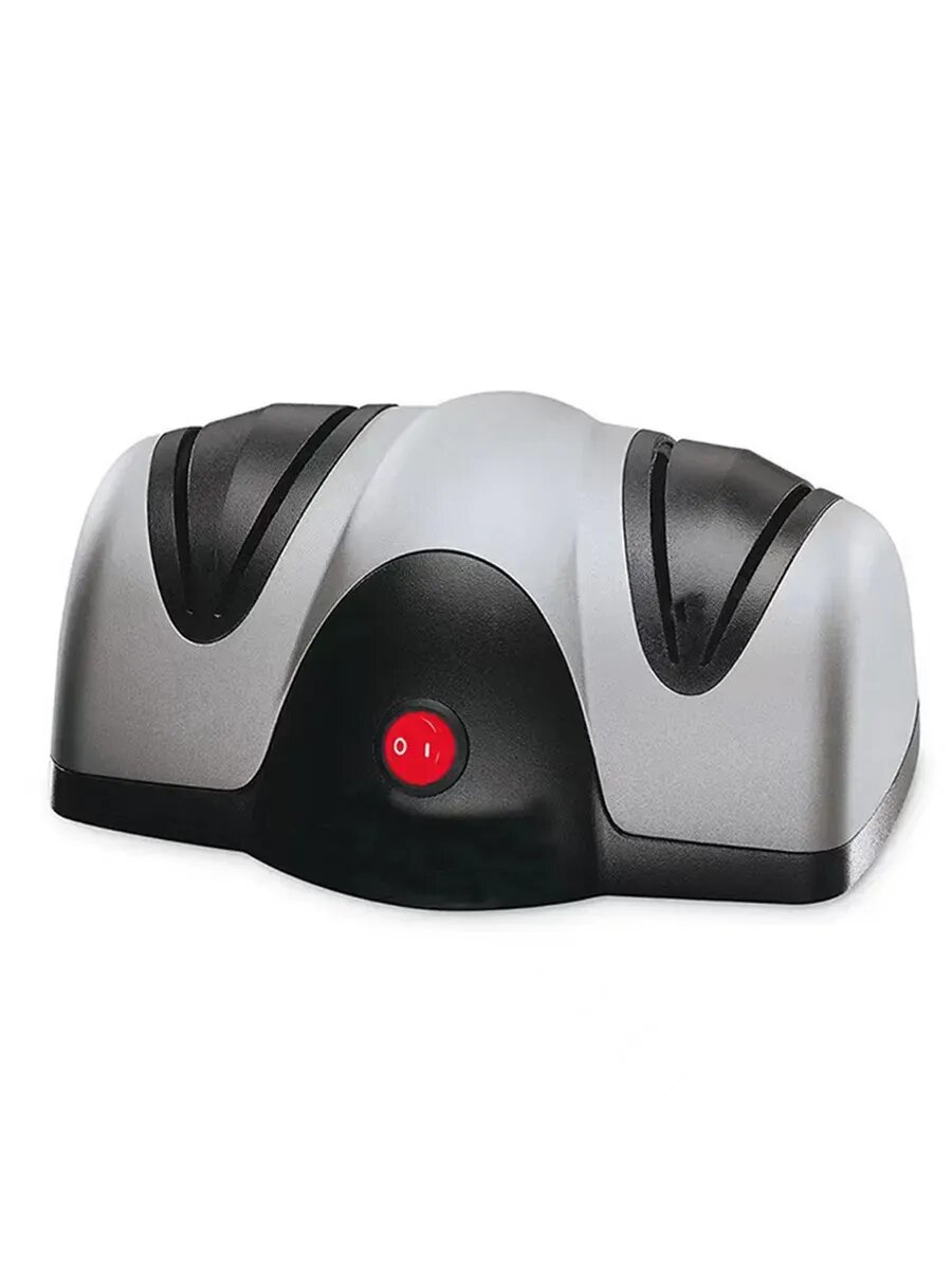 Ножеточка Knife Sharpener, электрическая, двойная, серебристая