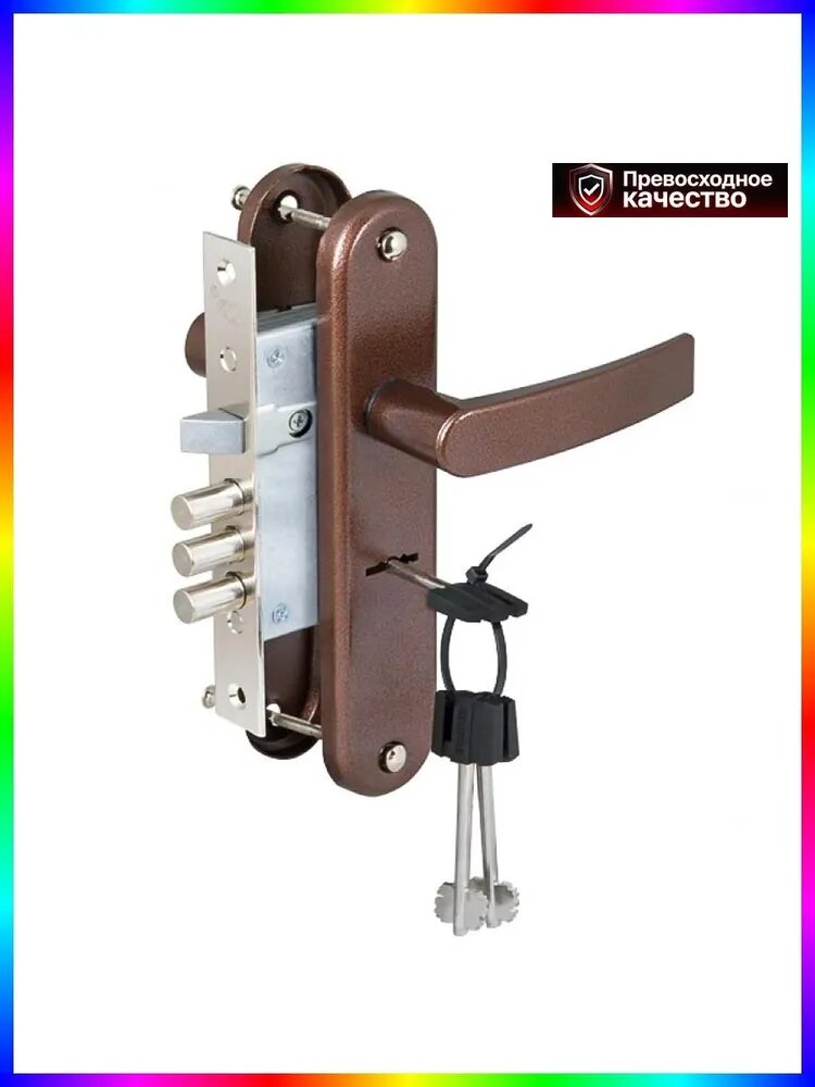 Врезной замок 6-сувальдный с фалевыми ручками для дверей-предназначен