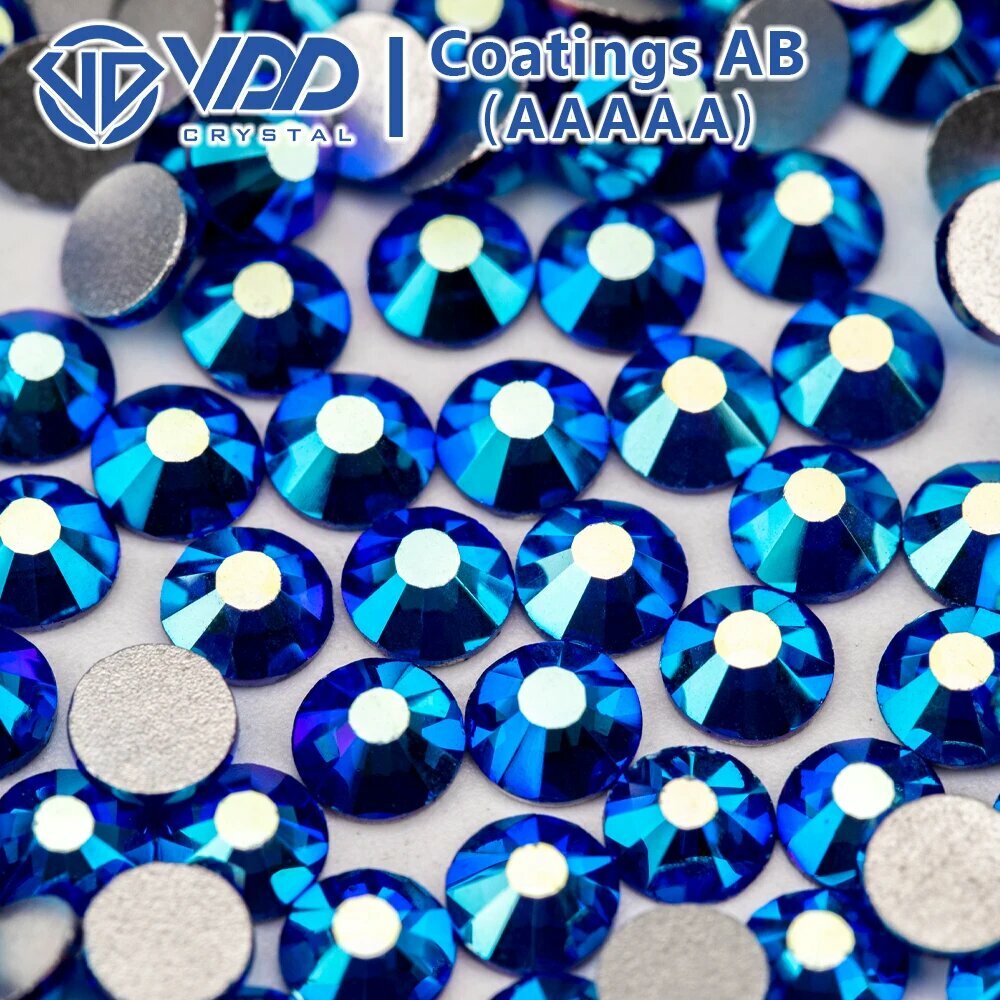 Стразы VDD Crystal Sapphire AB, синий, SS20, 1440 шт