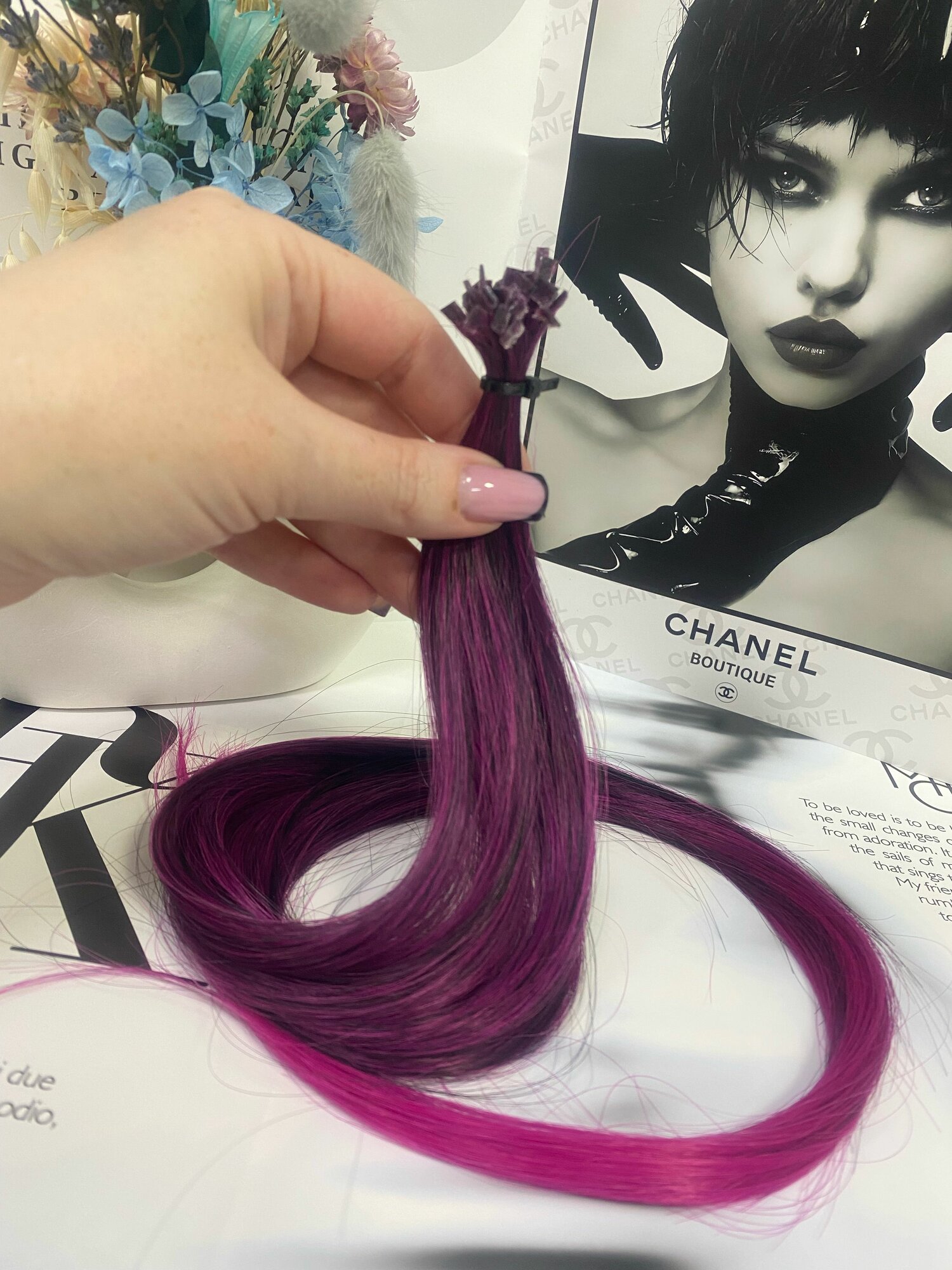 Биопротеиновые волосы для наращивания на капсулах