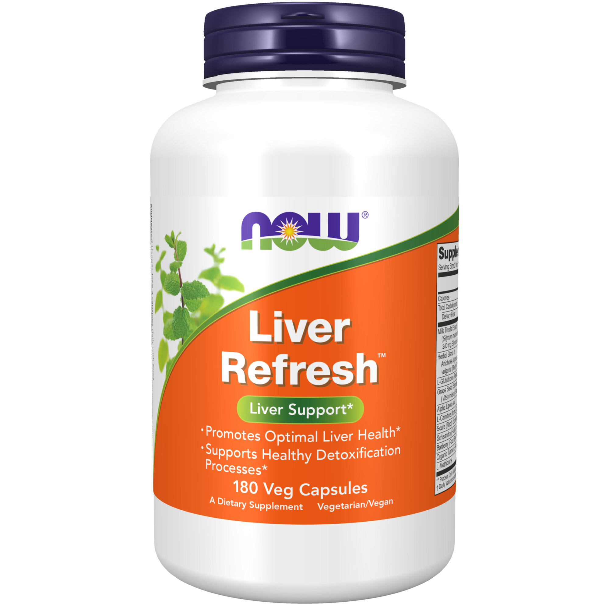 NOW Liver Refresh, Комплекс для обновления печени, 180 растительных капсул, Антиоксидант, для печени