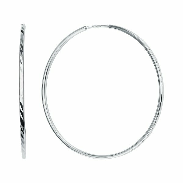 Серьги конго, серебро, 925 проба, родирование