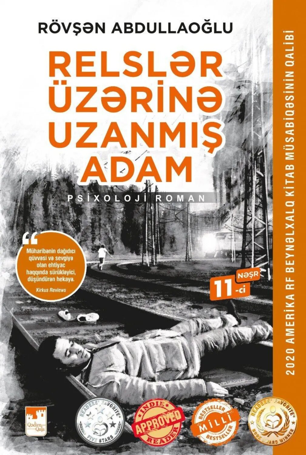 Relslər üzərinə uzanmış adam [Цифровая книга]