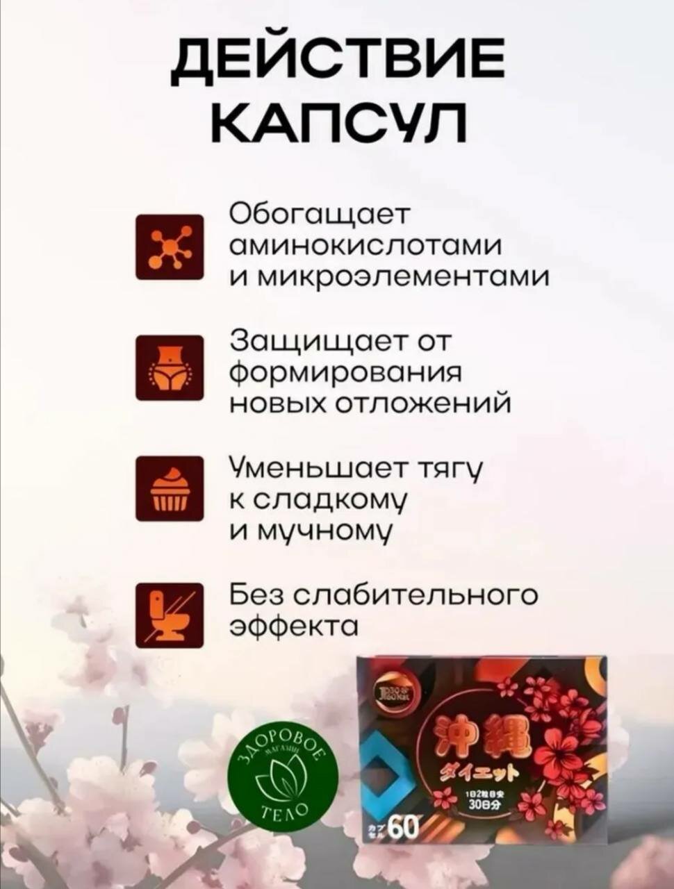 Топим жир! до -15 кг за курс! Капсулы для похудения Okinawa Diet