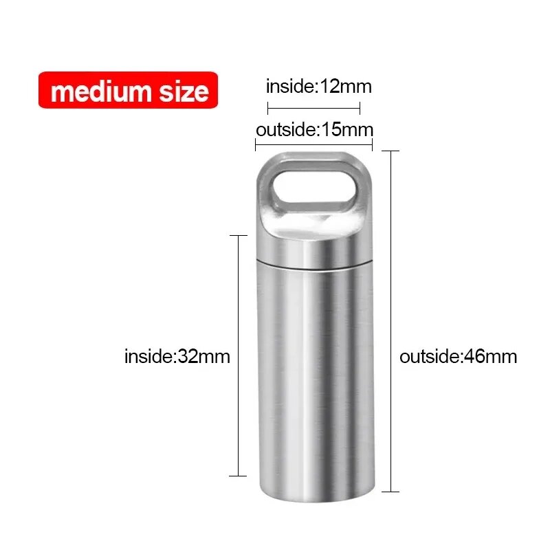 Стальная банка для таблеток, medium size