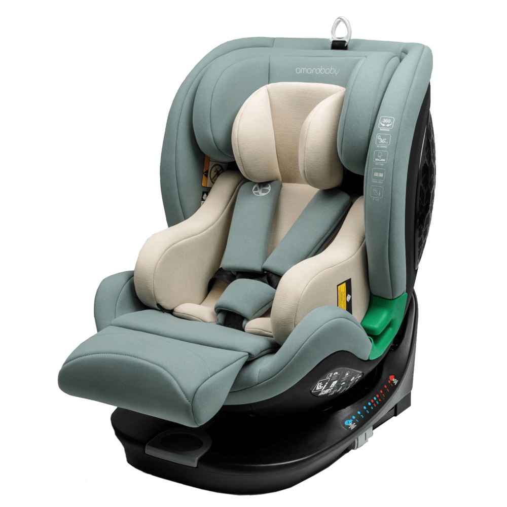 Amarobaby Triumph i-Size, автокресло с рождения до 12 лет гр.0-1-2-3 (0-36 кг), цвет Green