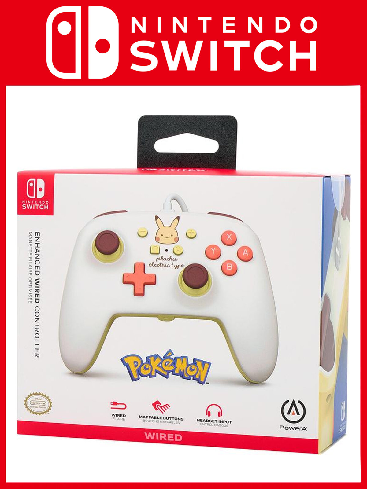 Геймпад (Контроллер) проводной PowerA "Pokemon Pikachu Electric" для Nintendo Switch