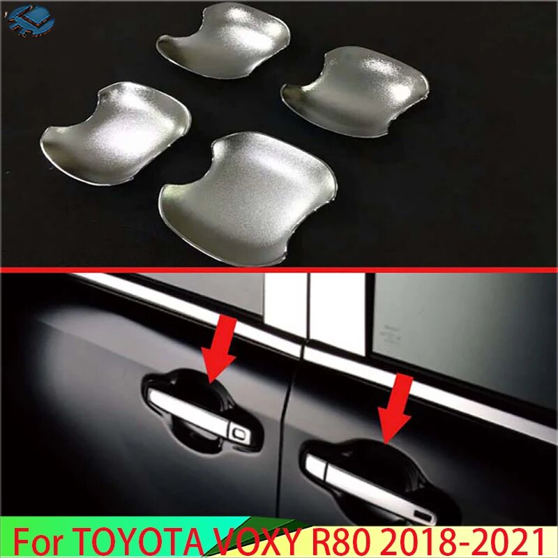 Для TOYOTA VOXY/NOAH R80 2018-2021, автомобильные аксессуары, АБС-пластик, хромированная дверная ручка, чаша, накладка на полость чашки, вставка, молдинг, 2019