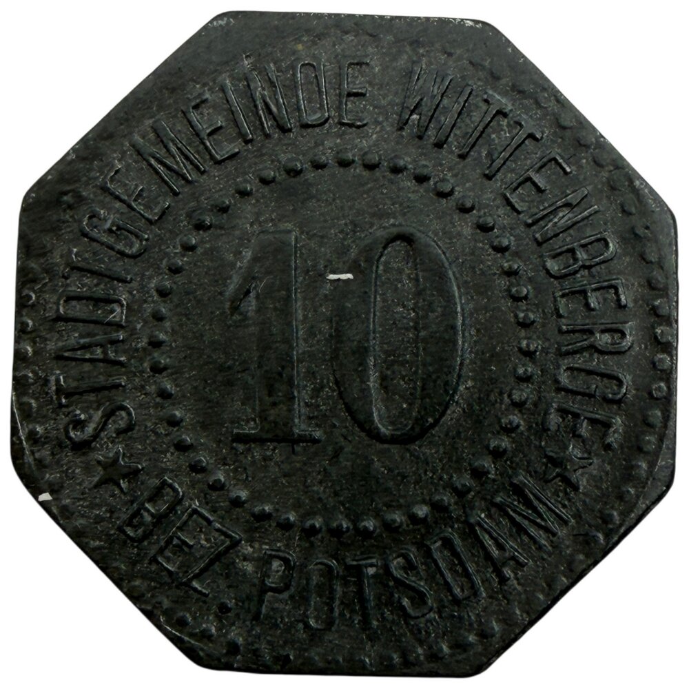 Германия, Германская империя, Виттенберге 10 пфеннигов 1917 г.