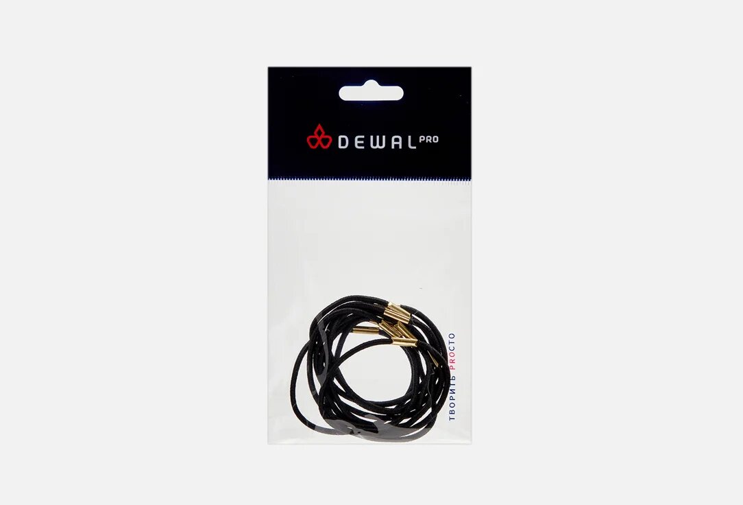 Dewal midi black Резинки для волос 10шт