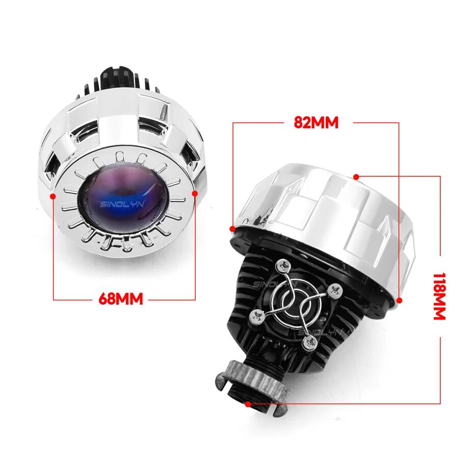 Sinolyn 1,8 2,0 дюймовые синие линзы проектора Bi LED для фар H7 H4 H1 9005 9006 9007 светодиодные фонари Авто Фары мотоциклов h4 led с линзой светодиод hb3 лед лампы для авто bi led линзы Светодиодные линзы