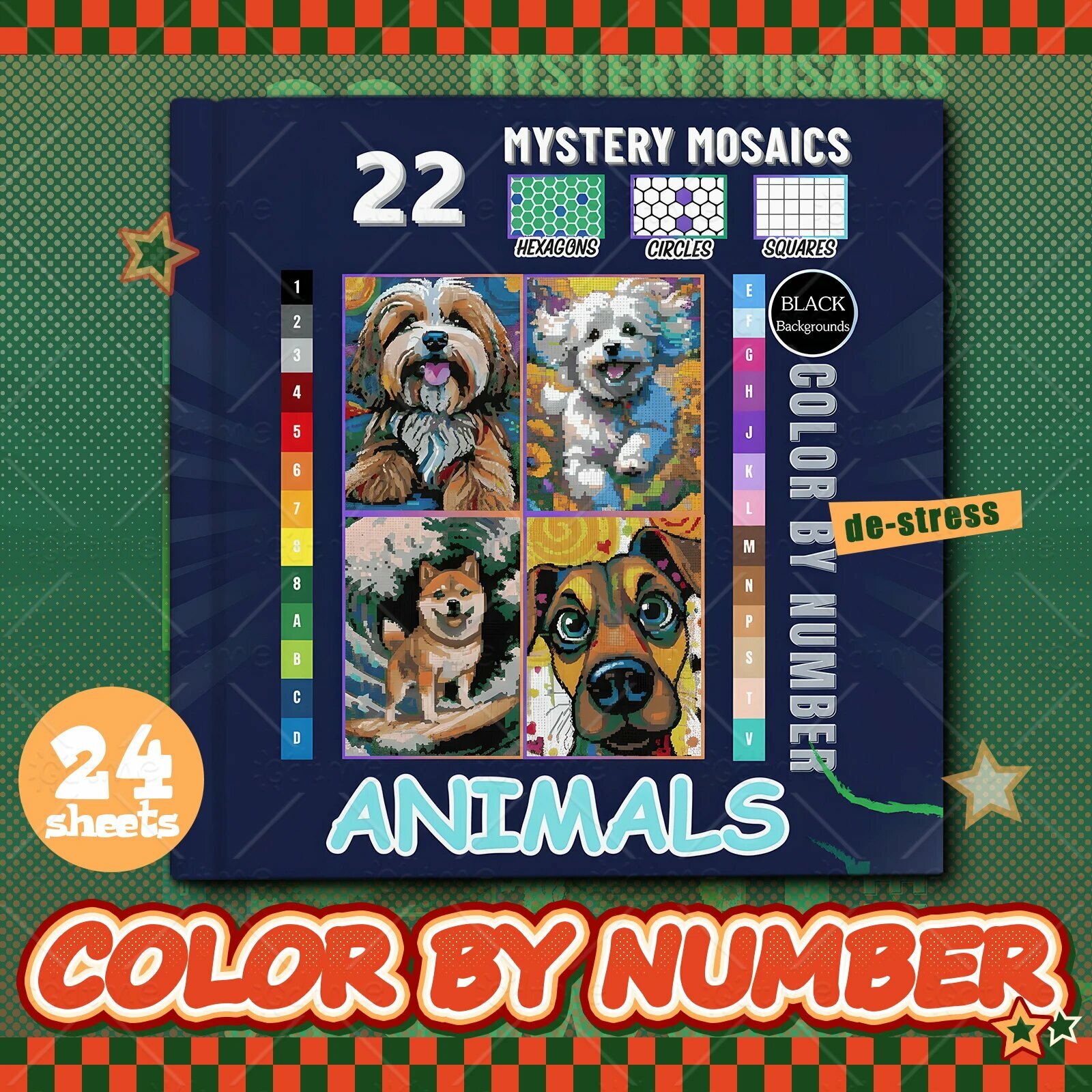 Раскраска Mystery Mosaics Pixel Animal