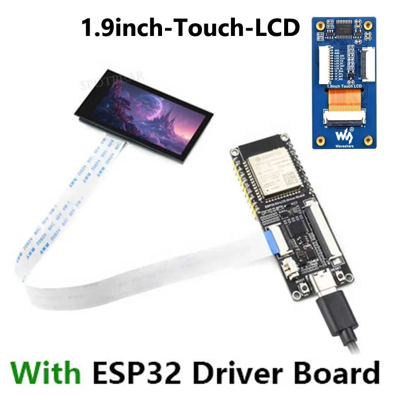 Драйвер-плата ESP32-S3 для ЖК-дисплея spotpear NEW-Touch-LCD-1.9