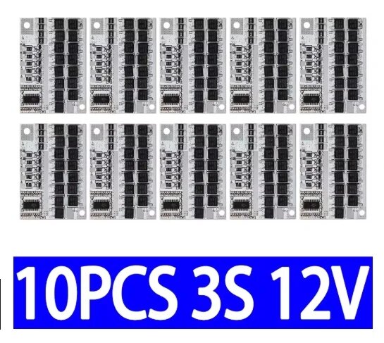 Литиевая батарейная плата BMS 3S/4S/5S 10pcs 3S 12V 100A