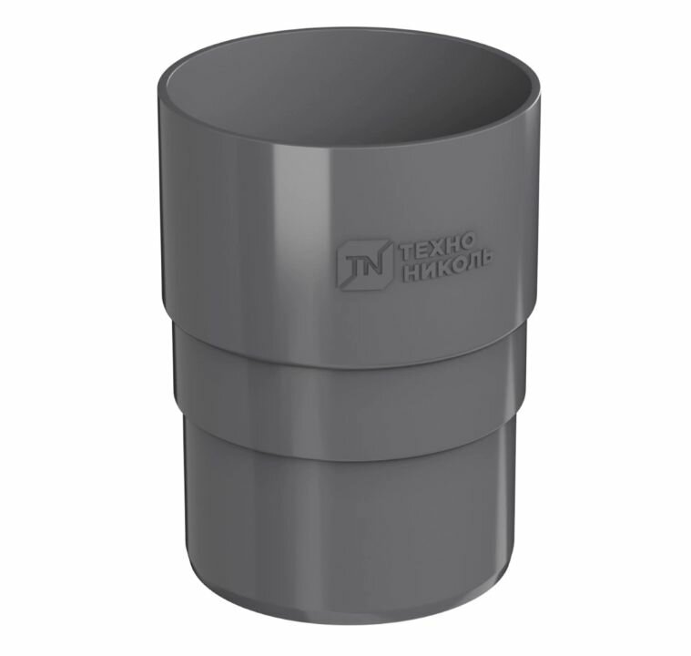 Муфта водосточной трубы 82 мм графит RAL 7024 технониколь