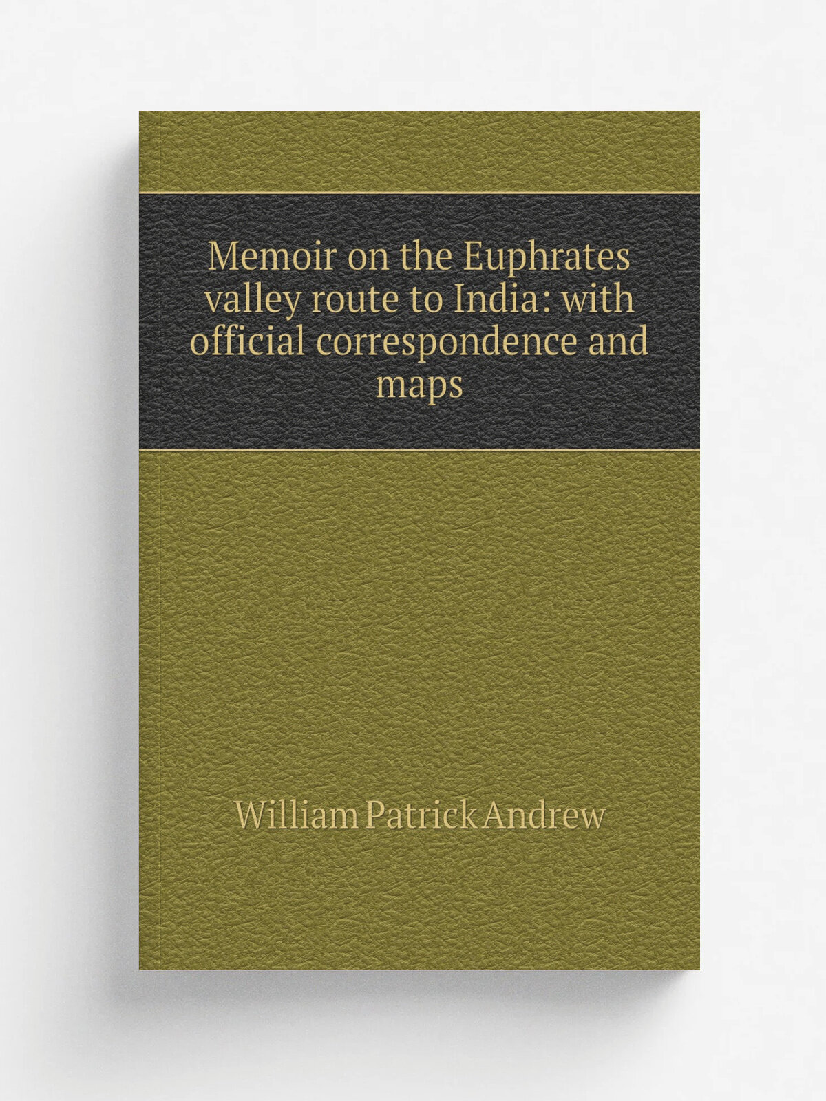Memoir on the Euphrates valley route to India: with official correspondence and maps