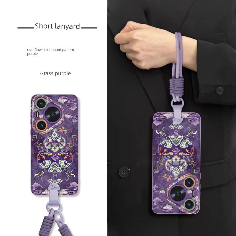 Ремешок для запястья на Huawei P30 Pro с отверстием, лавандово-фиолетовый цвет, аксессуары для смартфона, уникальный и