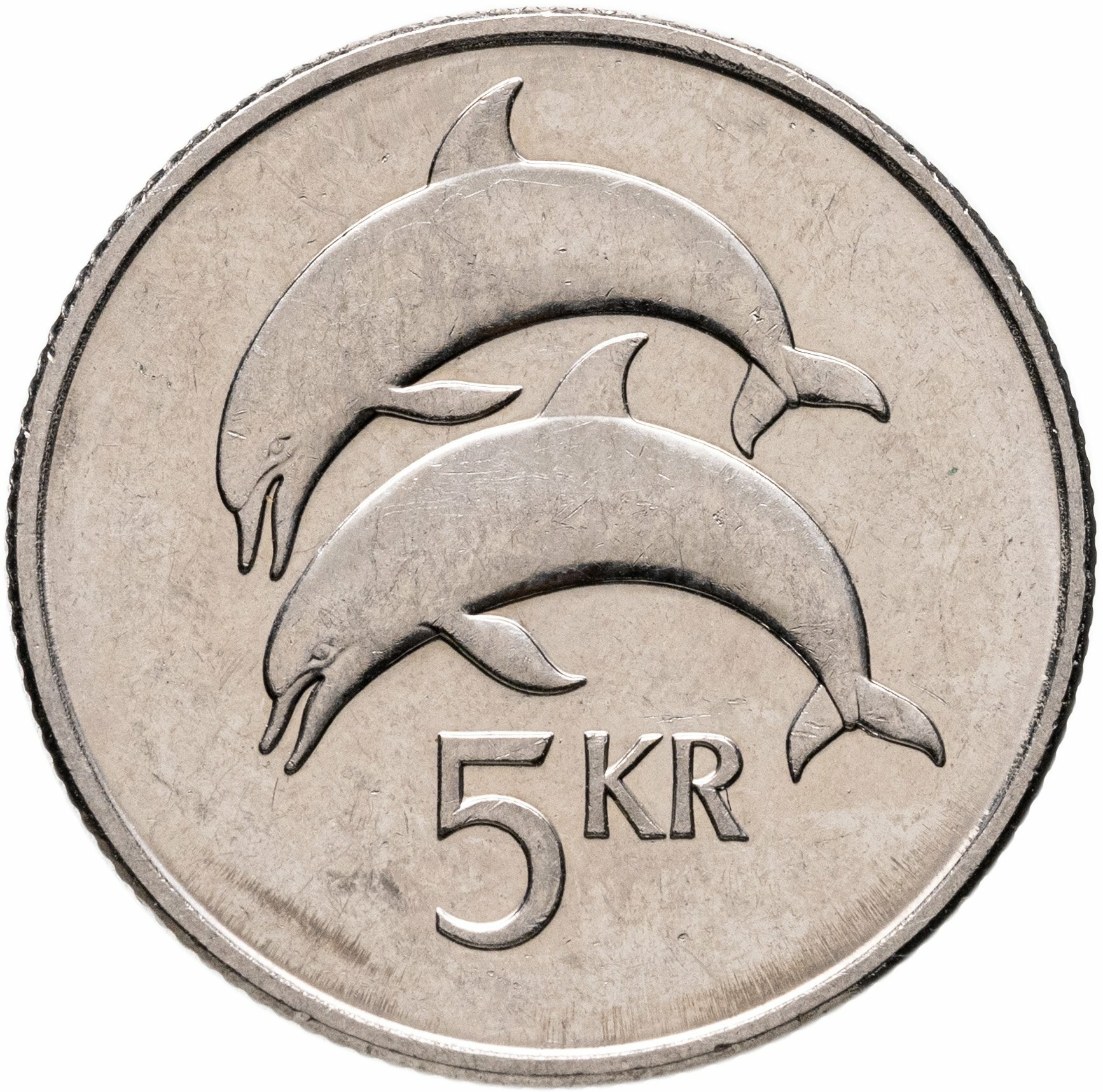 Исландия 5 крон 2005, Сталь, в сохранности AU