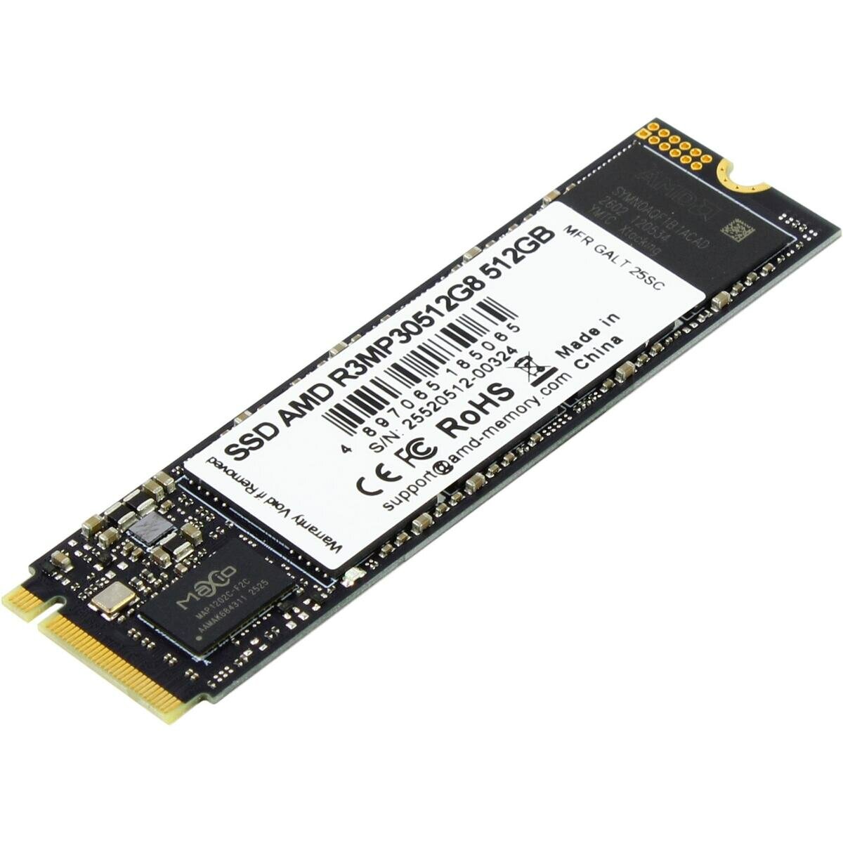 Radeon R3 R3MP30512G8 512 Гб M.2 PCI-E Gen3 x4 M.2 Type 2280 M Key, TBW 150 W:2200МБ/сек — фото 1