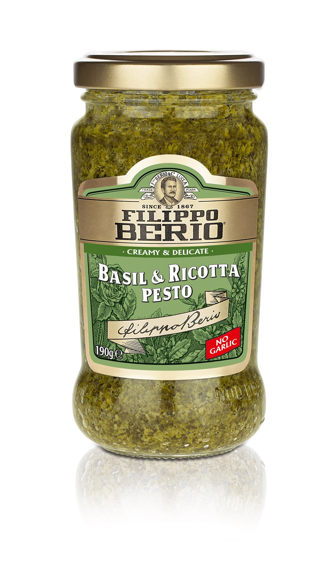 Соус песто базилик И рикотта, СТ/Б, 190 Г, FILIPPO BERIO