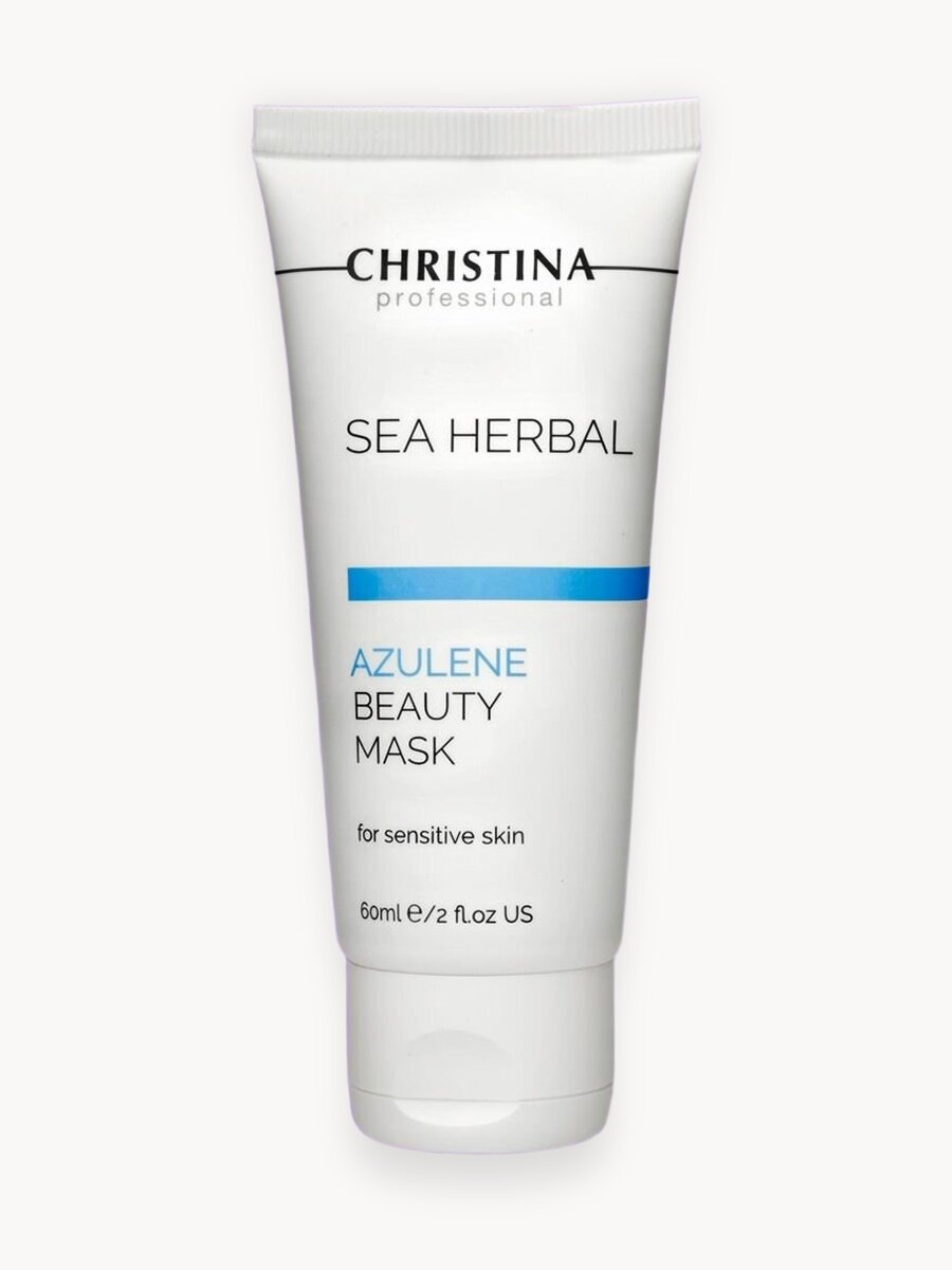 Christina Маска для чувствительной кожи лица Азулен Sea Herbal Beauty Mask Azulene for sensitive skin 60 мл.