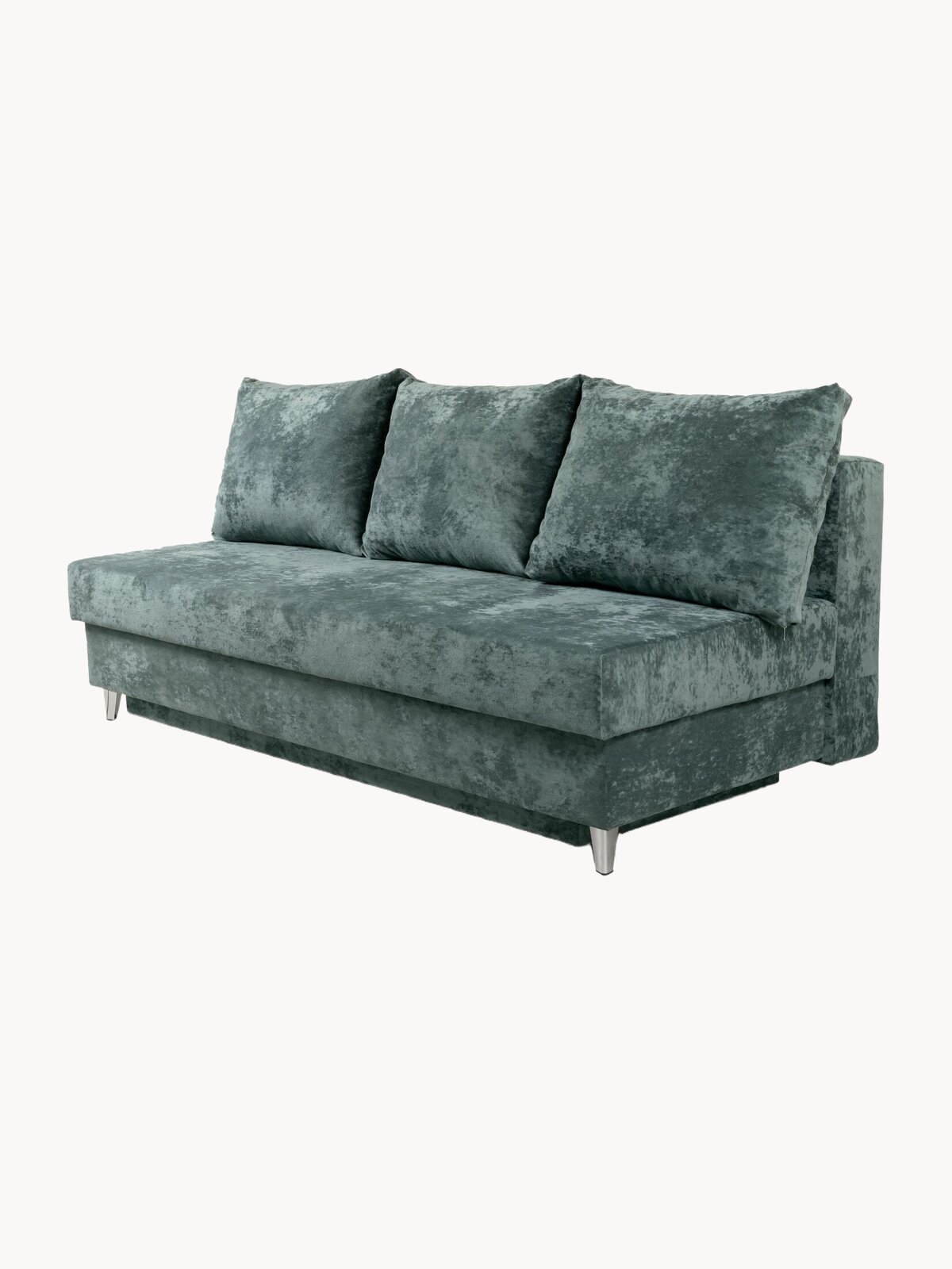 Диван - кровать раскладной прямой, ящик для хранения, ортопедический диван Еврокнижка, 198*143см , цвет зеленый