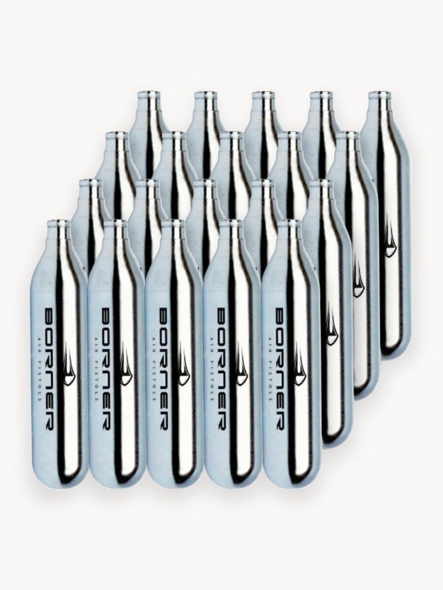 Баллончик газовый для пневматики СО2 "Borner", 12 г, 20 штук