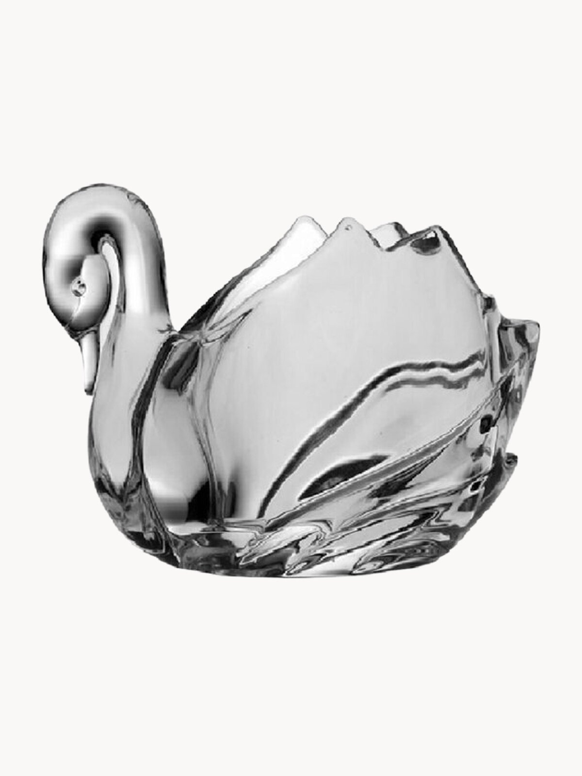 Доза/икорница хрустальная 11 см, 1 шт, "Лебедь" Crystal Bohemia 00001