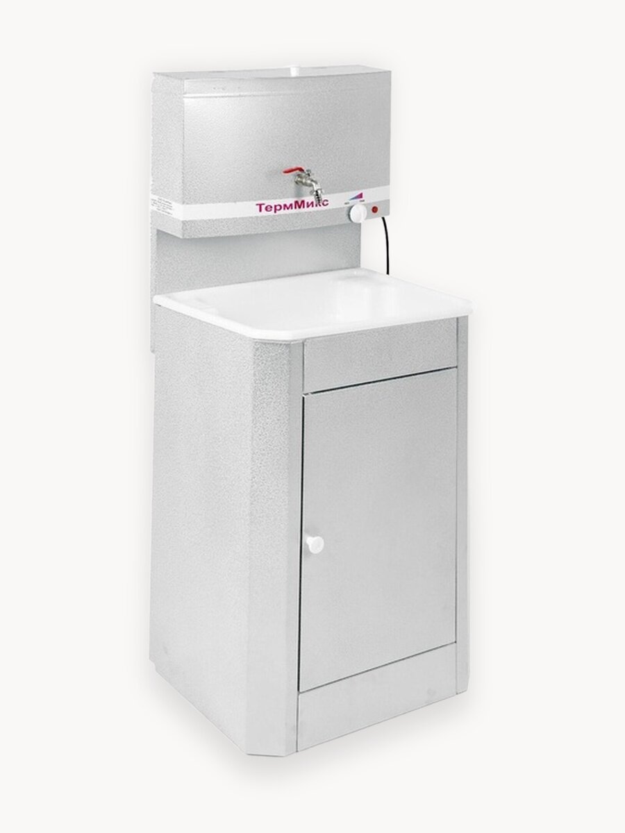 Умывальник "ТермМикс", с ЭВН, пластиковая мойка, 1250 Вт, 17 л, цвет белое серебро 6847921