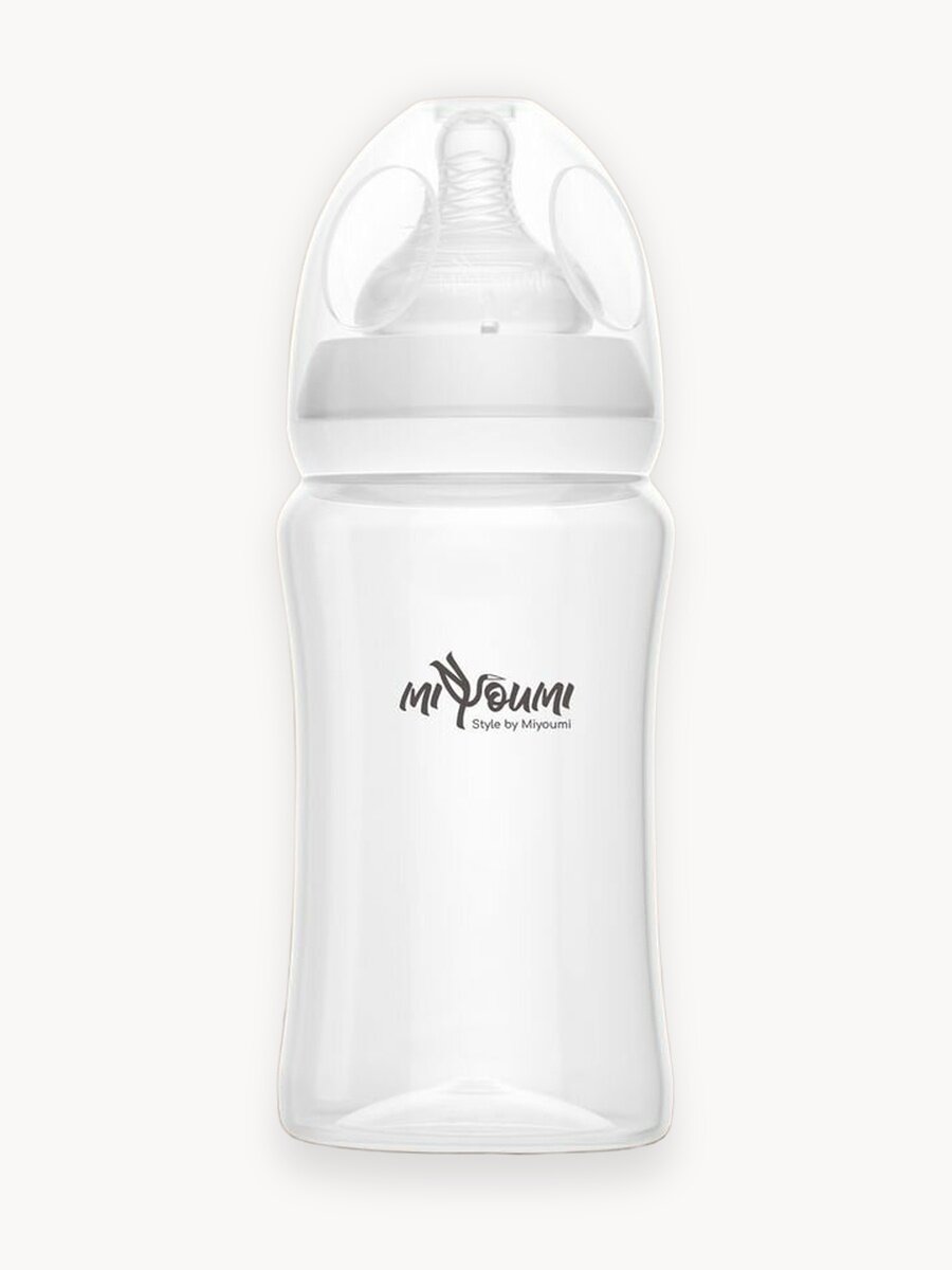 Бутылочка для кормления "Miyoumi", 240 мл, антиколиковая, с анатомической силиконовой соской