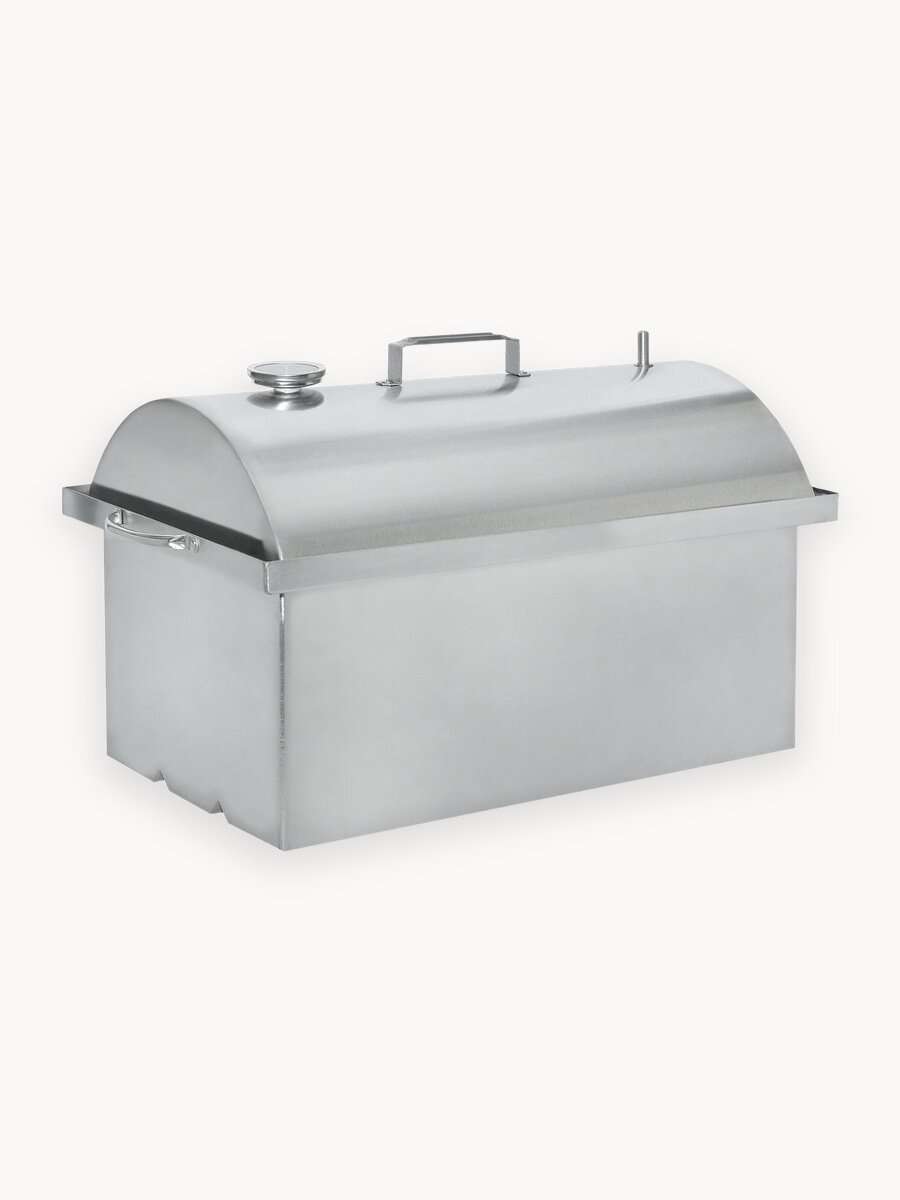 Коптильня KINGSMOKE Lux 350 с термометром и ребром жёсткости на дне.