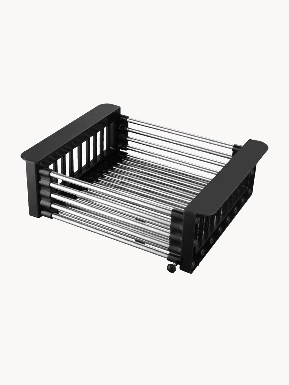 Большая сушилка для посуды / Сушилка для овощей и фруктов / Раздвижная сетка сушилка на раковину черная