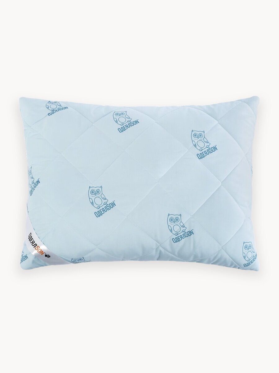 Подушка детская 40х60 см, гипоаллергенная, для детей, для подростков, для сна, голубая
