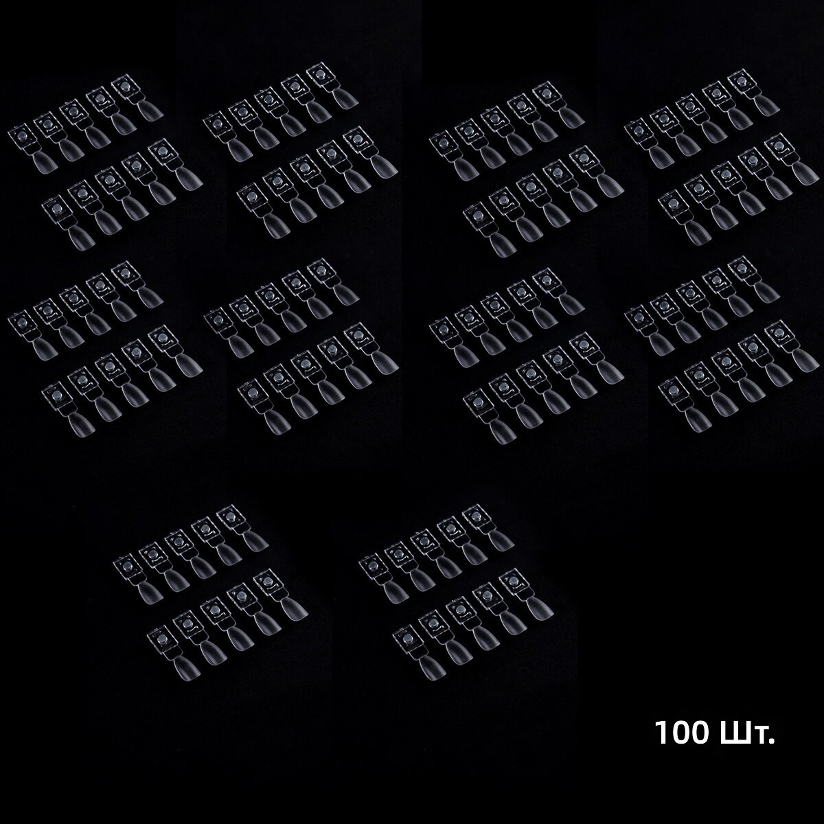 Набор для демонстрации цвета лака для ногтей с магнитным креплением и 100 сменными прозрачными ногтями, модель CXS-1-100pcs