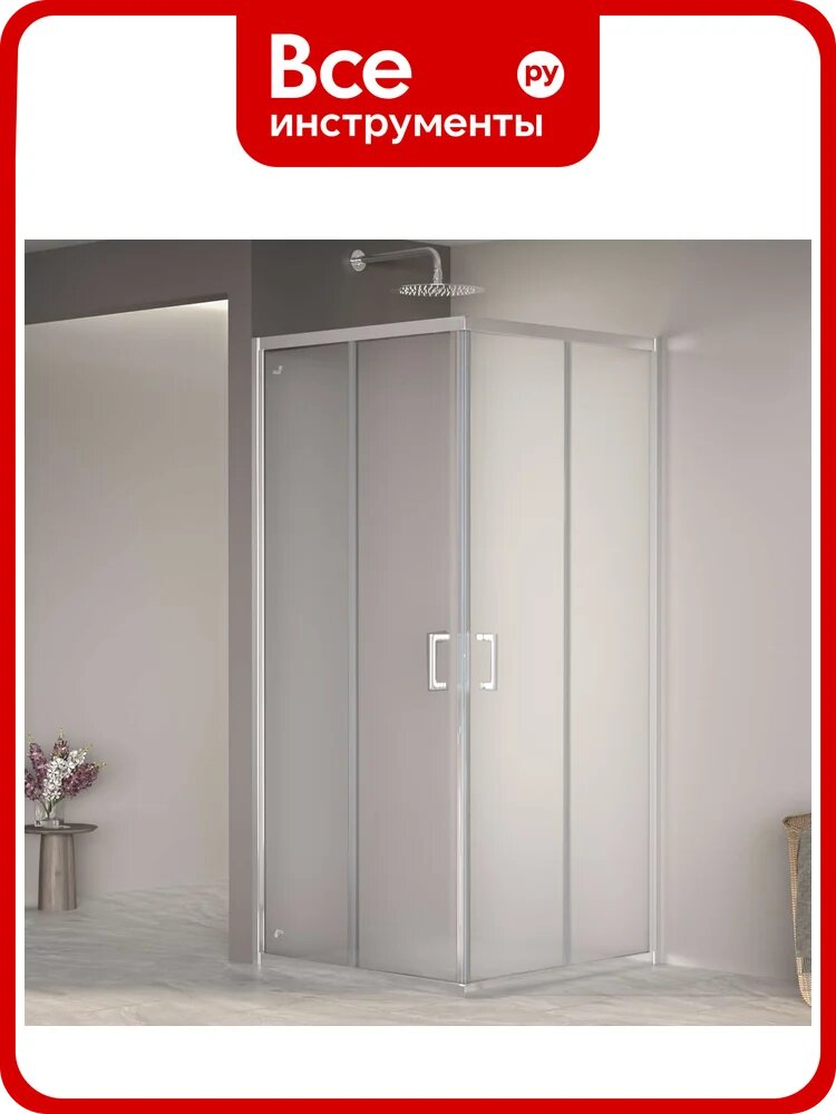 Душевой уголок RGW 90* 90*195 PA-030 Квадрат/Хром/Матовое/6 мм (Easy) 3508103099-21