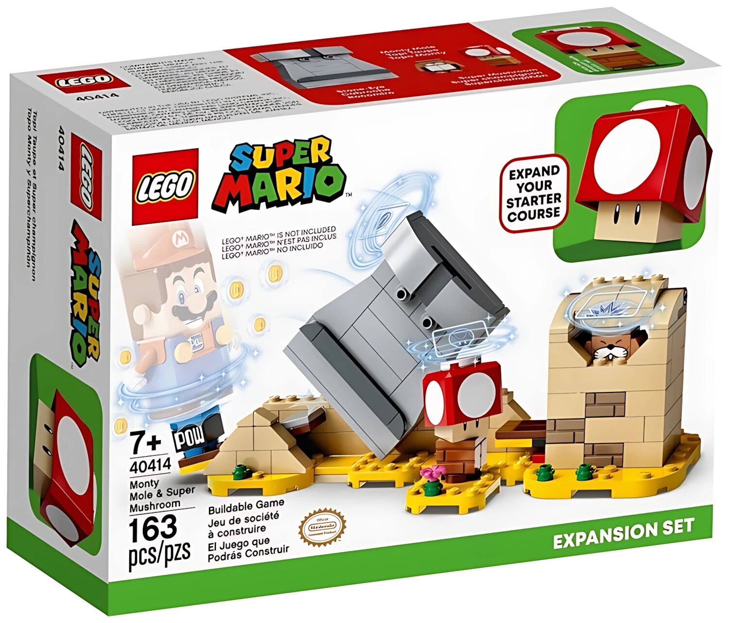 Конструктор LEGO Super Mario 40414 Дополнительный набор Крот Монти и Супергриб