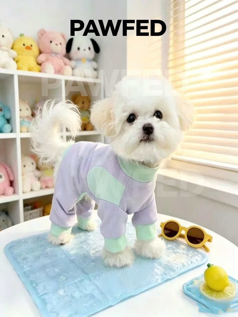 PAWFED Солнцезащитный комбинезон для мелких собак, ледяной шелк, охлаждающая одежда на весну и лето