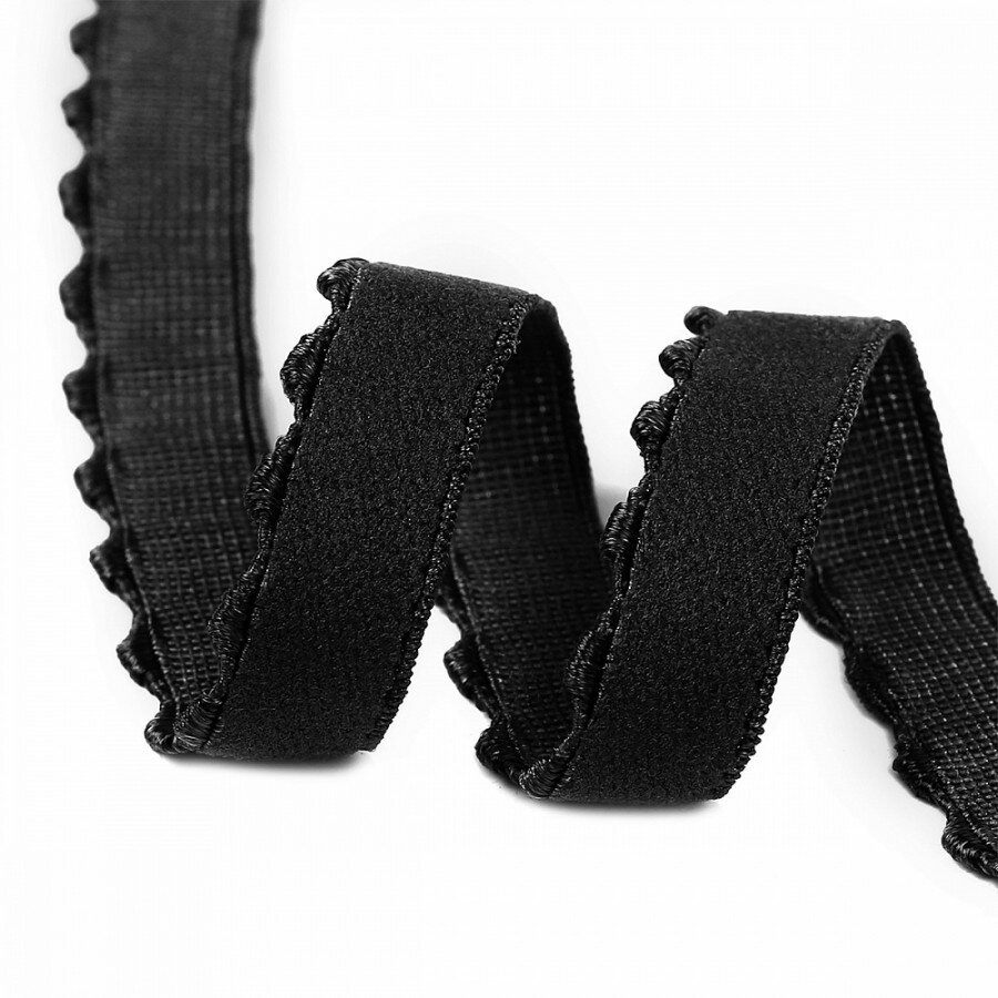 Резинка TBY бельевая Отделочная становая 12мм ЕТ1 черный F322 уп.1000 м