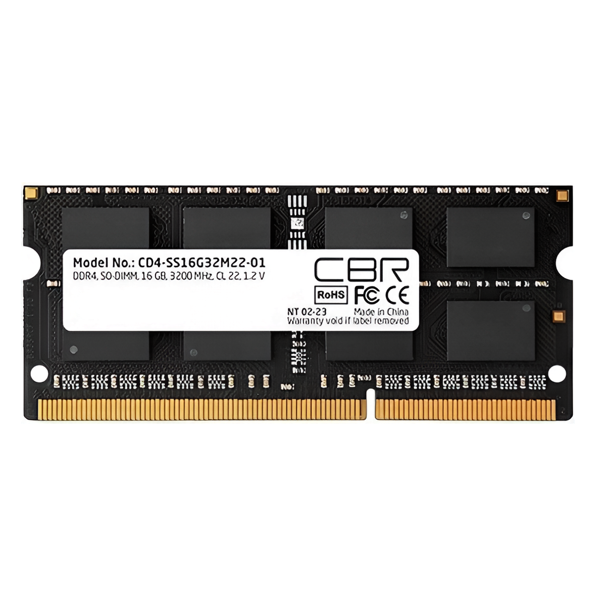 Cbr Модуль памяти DDR4 SODIMM 16GB CD4-SS16G32M22-01 PC4-25600, 3200MHz, CL22, 1.2V